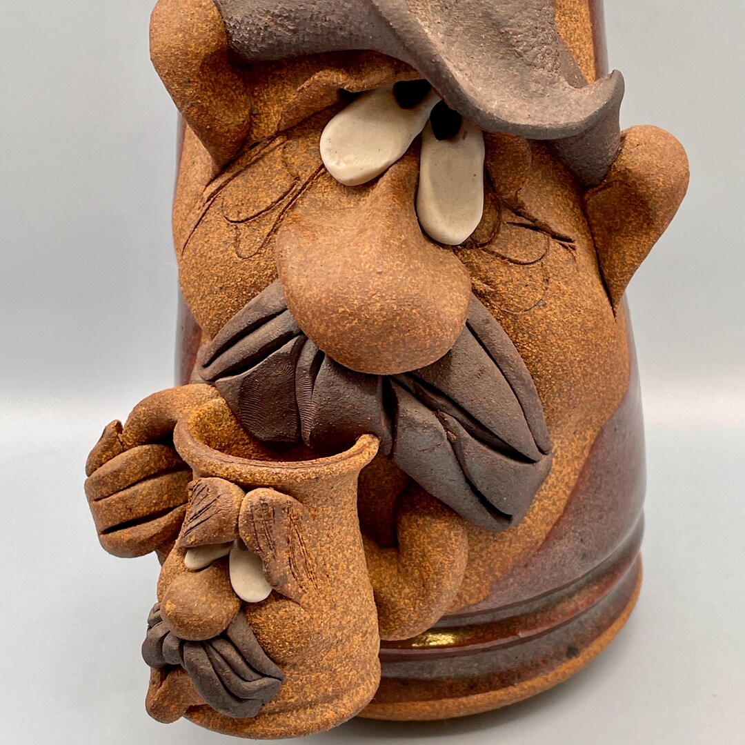 Vintage Mahon Pottery Dad 3-D Face Beer Mug - Etsy