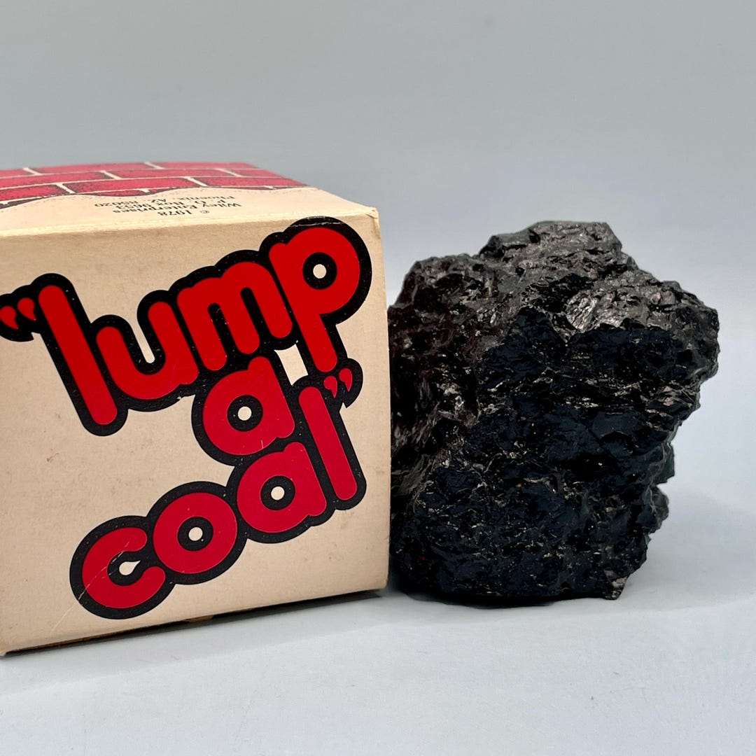 Vintage Lump a Coal Gag Gift Box With Coal and Poem - Etsy