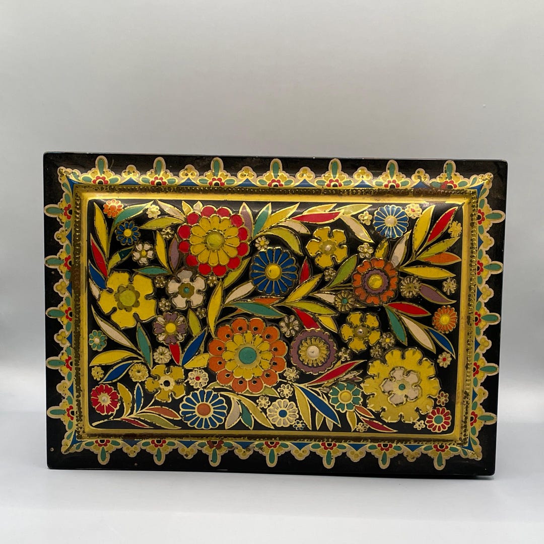 Pretty Mid Century Dutch Tin Jewelry Box - Etsy