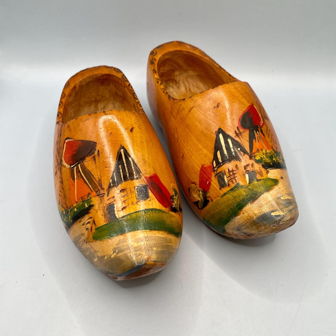 Vintage Dutch Wooden Clogs Wall Decor - Etsy