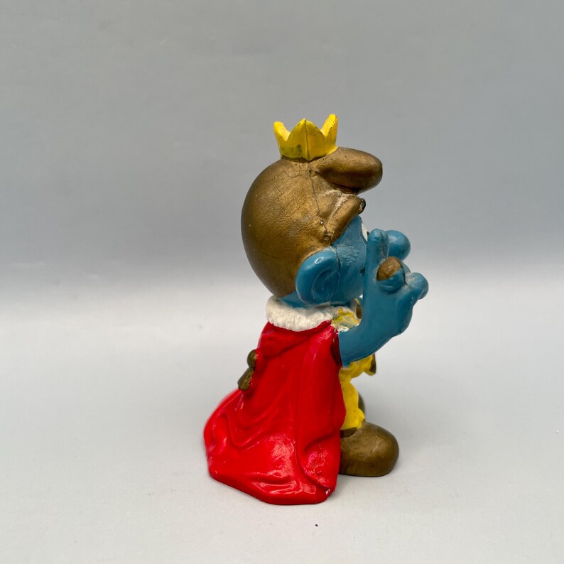 1970s Emperor or King Smurf PVC Toy - Etsy