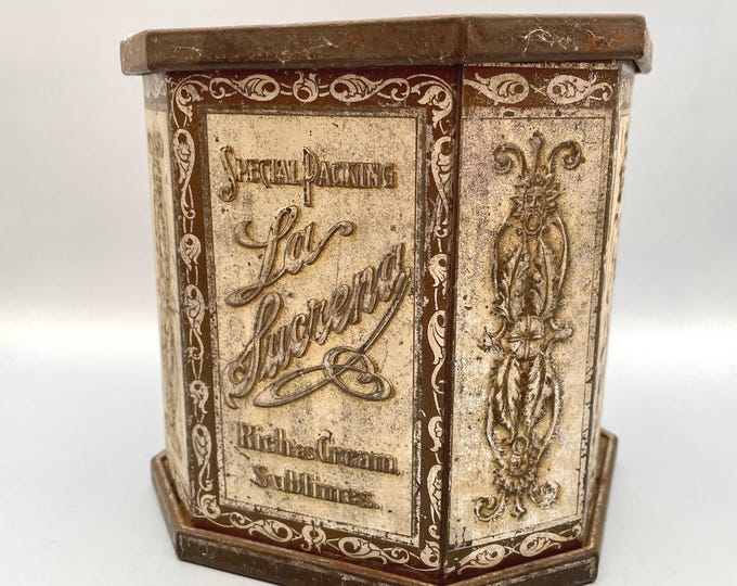 Antique LA SUCRENA Octagonal Hinged Cigar Box - Etsy