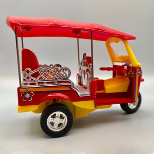 Bright Red and Yellow Tuk Tuk Friction Toy - Etsy