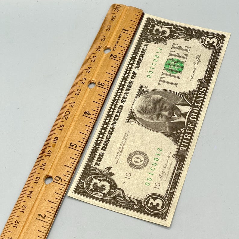 President Bill Clinton 3 Dollar Bill Political Joke - Etsy