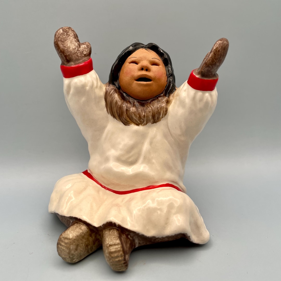 Vintage C Alan Johnson Alaskan Eskimo Child Figurine - Etsy