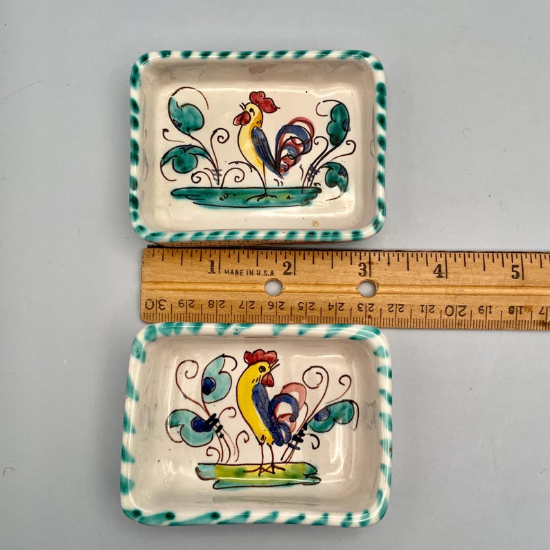 Vintage Italian Perugia Pottery Rooster Dishes - Etsy