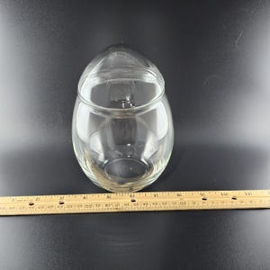 Clear Glass Egg Shaped Candy Jar - Etsy