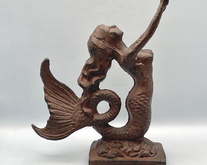 Cast Iron Nautical Mermaid Door Stop - Etsy