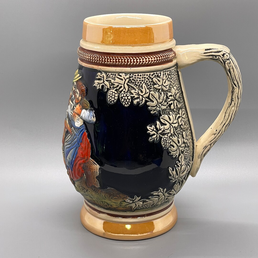 Vintage Ceramic German Barrel Shaped Beer Mug or Stein - Etsy