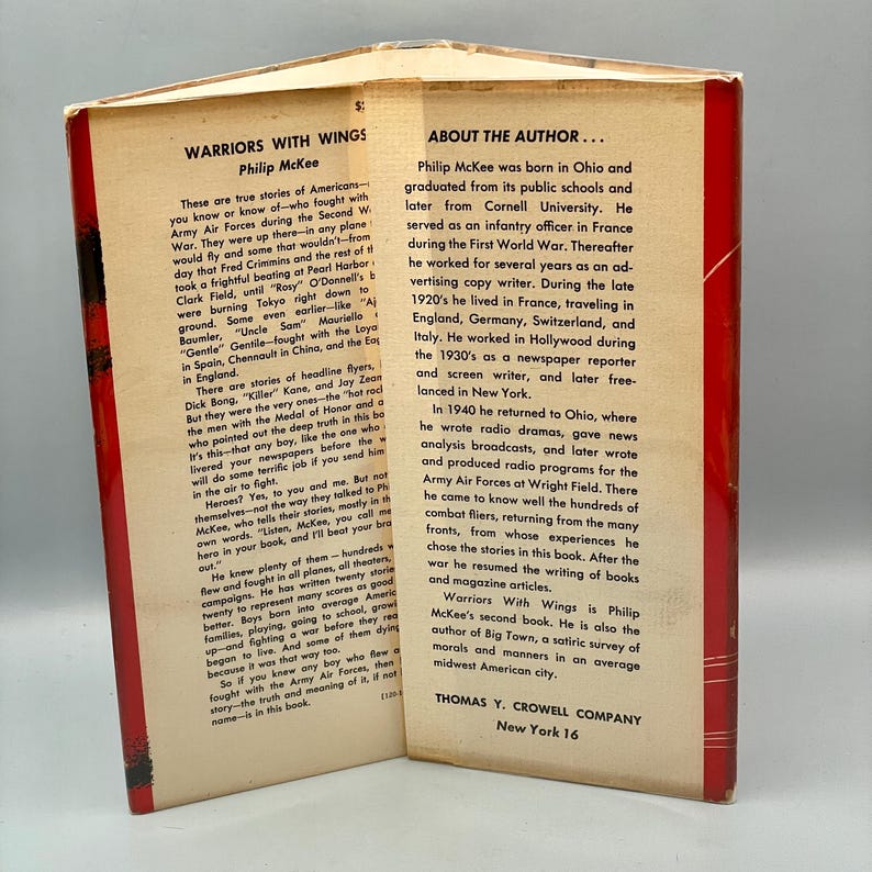 Warriors With Wings WWII Pilot Stories by Philip Mckee - Etsy