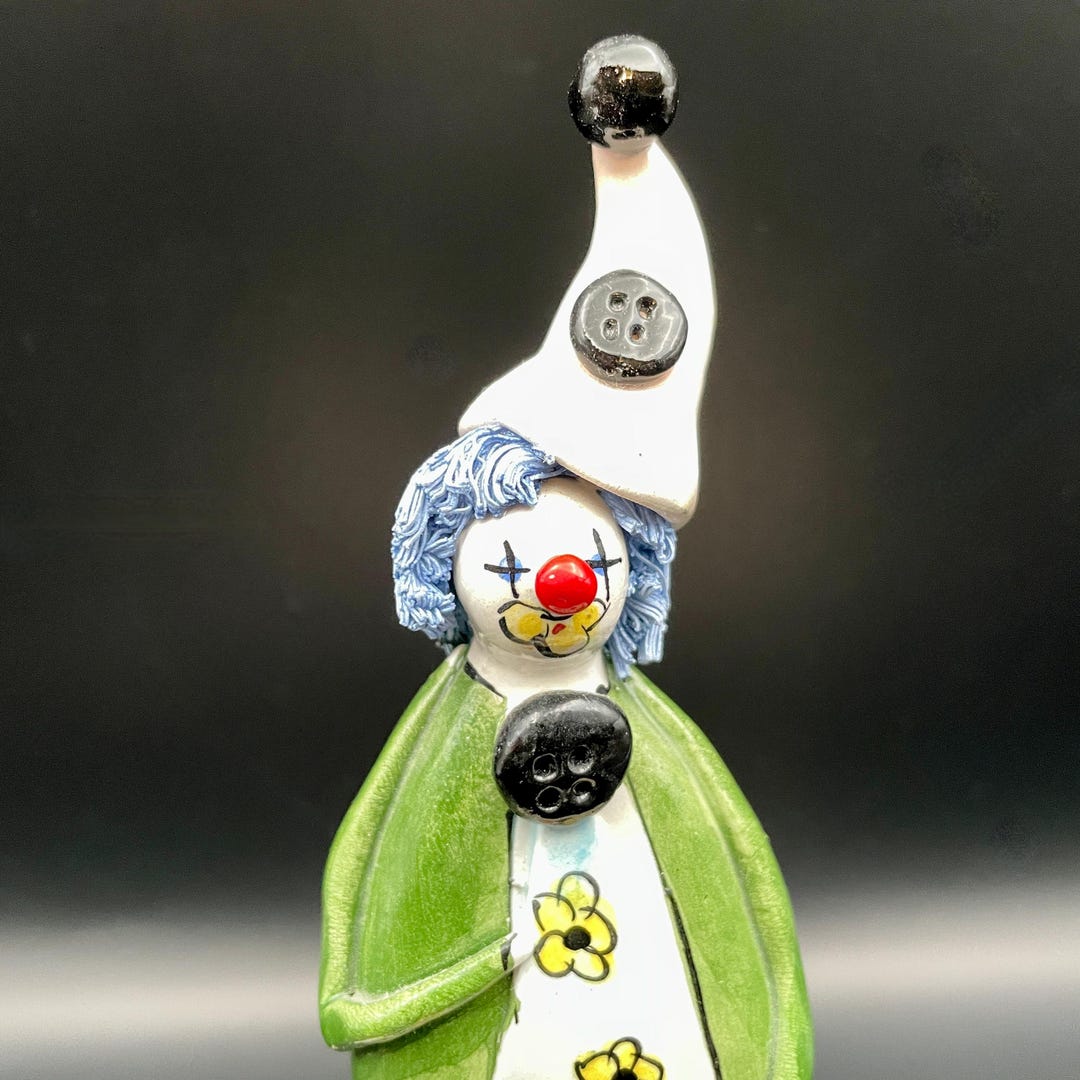 Vintage Zampiva Italy Spaghetti Hair Clown Figurine - Etsy