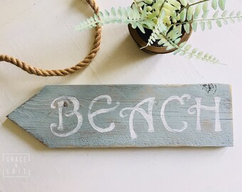 Beach Arrow Sign | Etsy