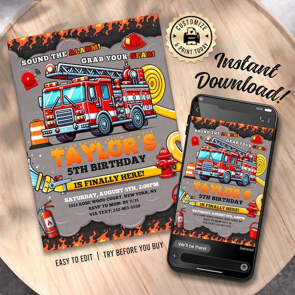 Rescue Theme Birthday Invitation - Etsy