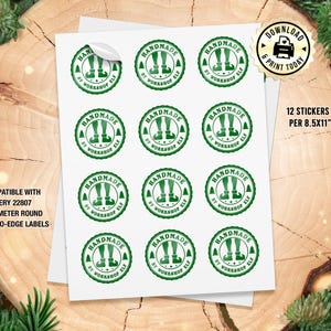 Santa's Workshop Elves Christmas Sticker | North Pole Elf Made Seal ...