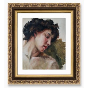 王冠を編む子供 - ウィリアム・ブグロー手描き油絵複製、花冠を 王冠を編む子供 - ウィリアム・ブグロー手描き油絵複製、花冠を