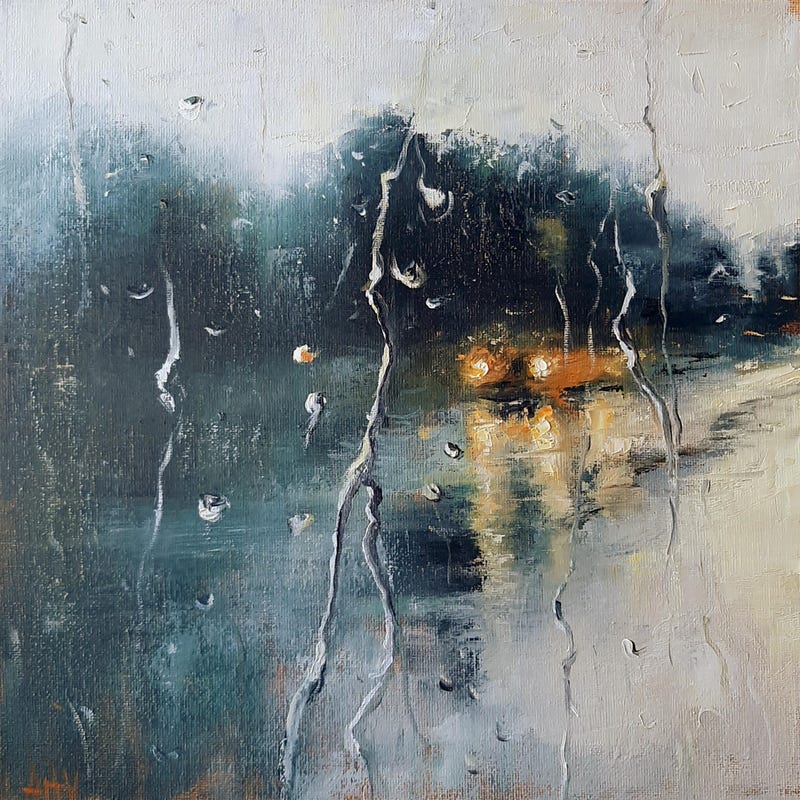 Raindrop Painting - Etsy
