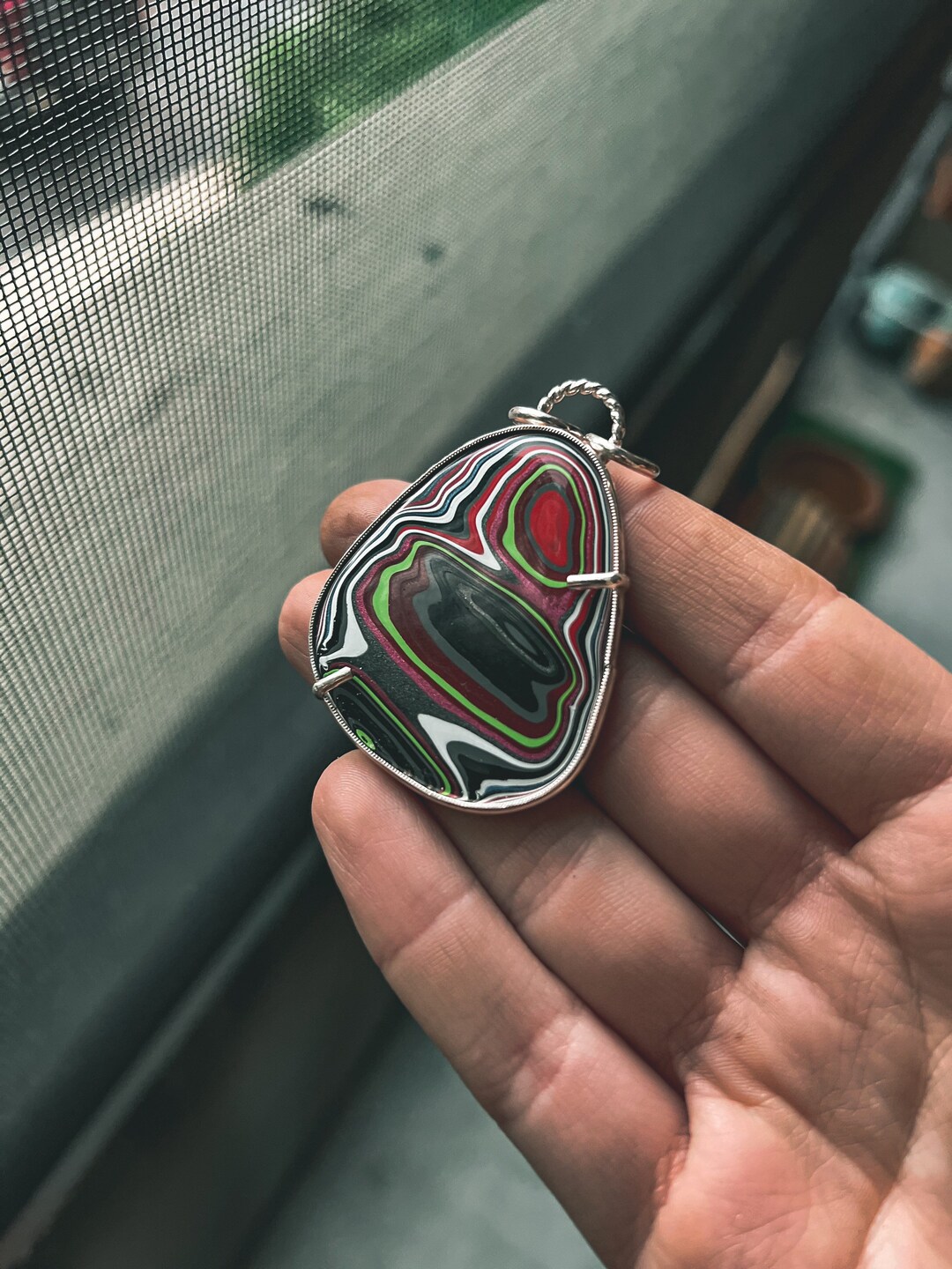 Jeepite Pendant // Open Back - Etsy