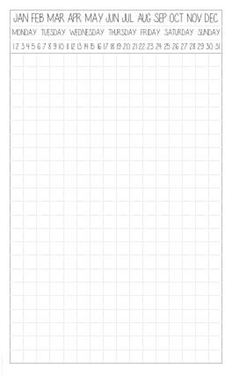 Digital Pocket Size Undated Plain Daily Grid Style Inserts - Etsy