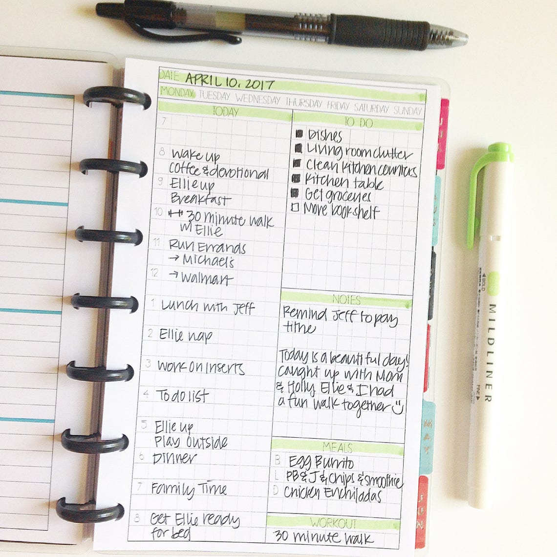 Digital Mini Happy Planner Size Undated Daily Grid Style Inserts - Etsy