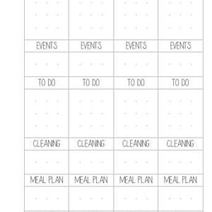Digital Personal Size Undated Bujo Dot Grid WO2P Inserts - Etsy