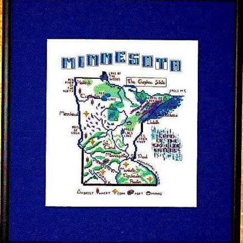 Minnesota State Shape Mandala Zentangle Counted Cross Stitch - Etsy
