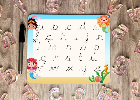Mermaid Pre Cursive Lowercase Alphabet Practice Handwriting - Etsy