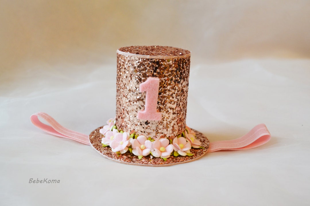 Girls Mini Top Hat Girls Pink Hat Glitter Party Hat Tea - Etsy