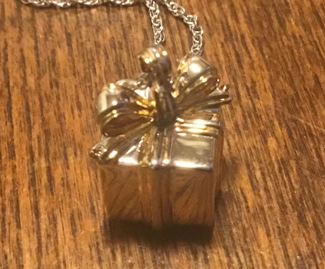 BRADFORD GOLD EXCHANGE Gift Box-shaped Diamond Pendant Necklace - Etsy ...