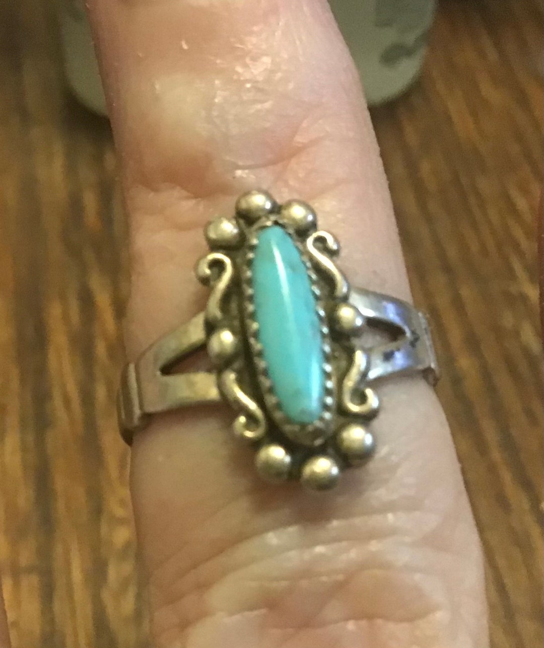 Vintage Turquoise Sterling Western Style Ring Size 6 - Etsy
