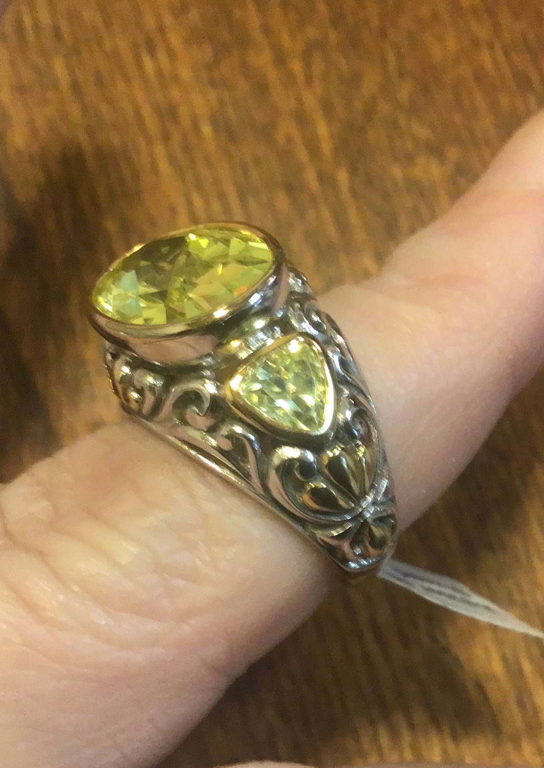 Sterling Silver 18k Citron Quartz Ring Size 6 New With Tags - Etsy