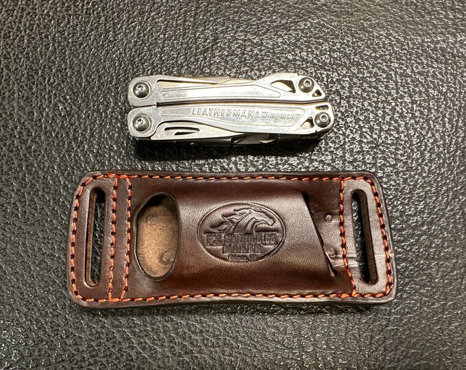 Horizontal Leather Sheath for Leatherman Wingman / Belt / Holster ...