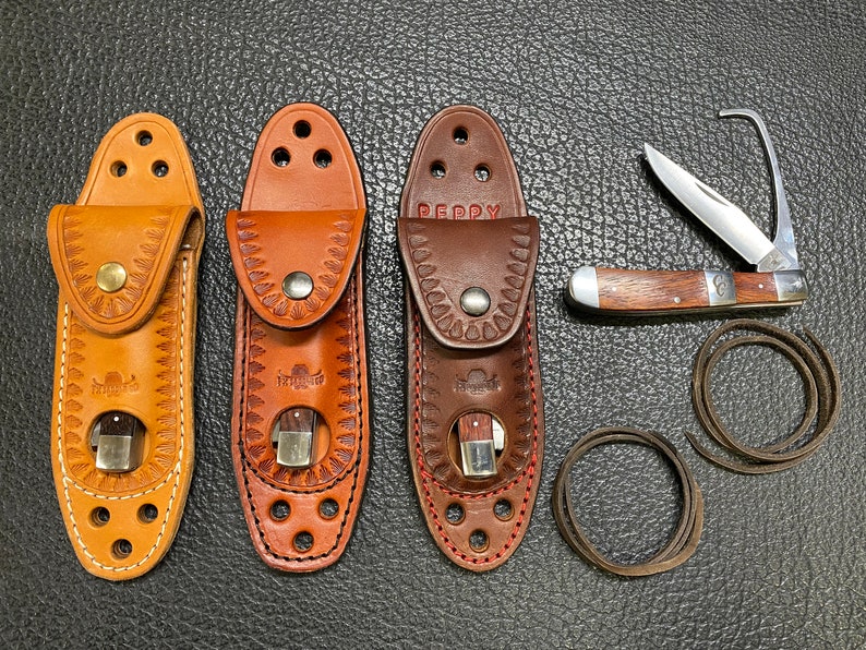 CUSTOM! - Equestrian Knife With Leather Billet Sheath / Case / Holster ...