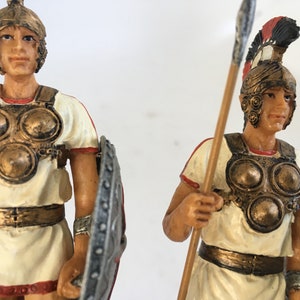 Pair of Roman Soldiers With Helmets, Swords and Shields ~ 4.5" Tall ...