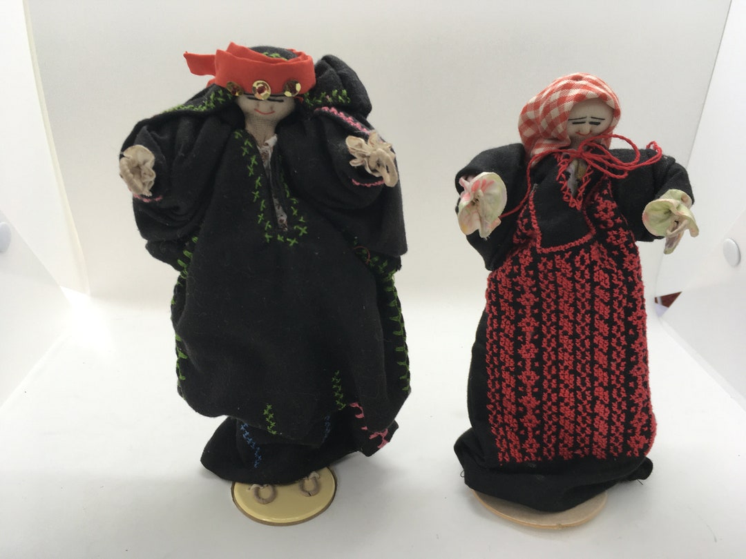 Two Palestinian Costume Dolls ~ YWCA of Jerusalem Centers West Bank - Etsy