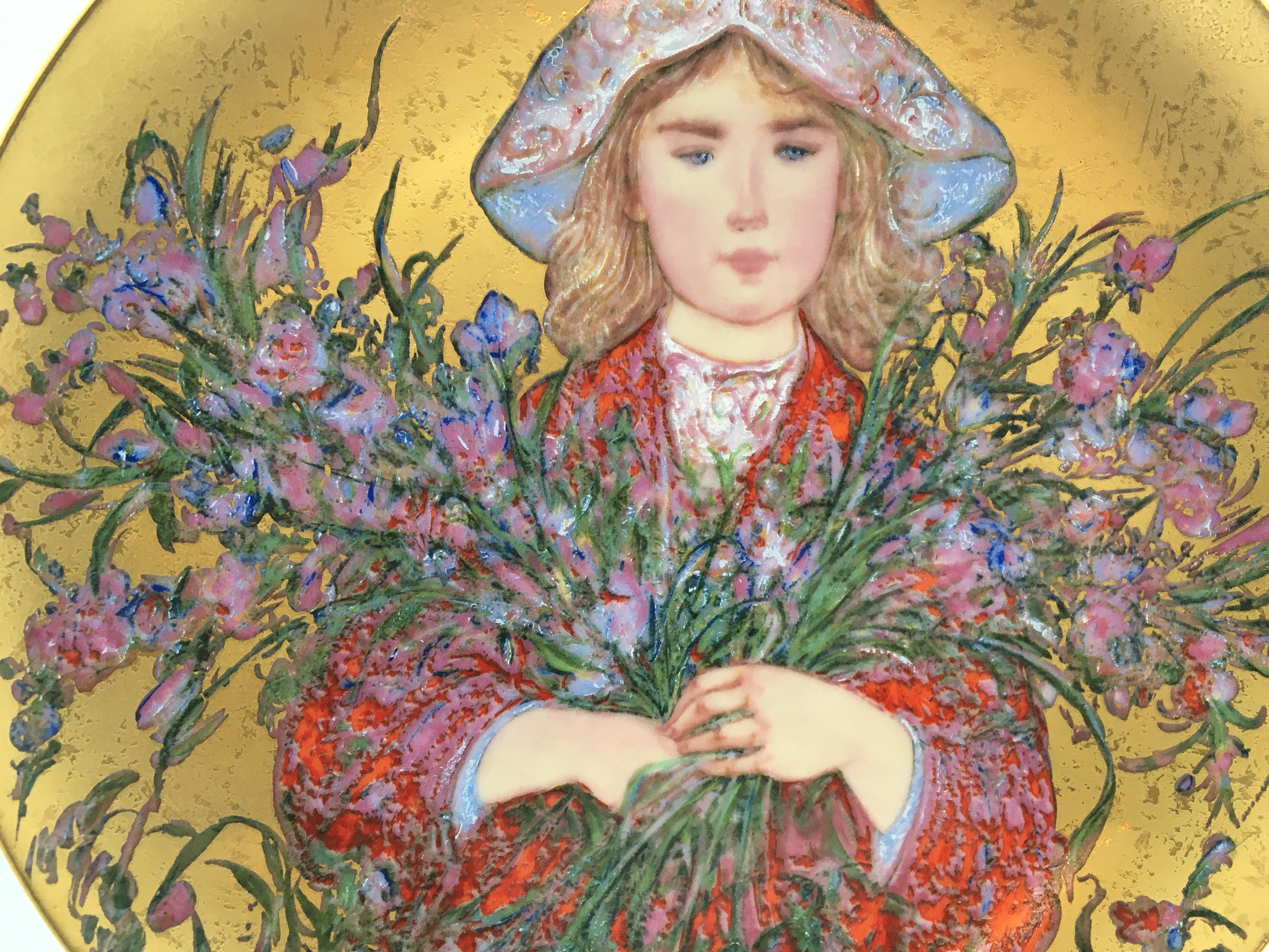 Edna Hibel Collector Plate iris 1986 Plate - Etsy UK