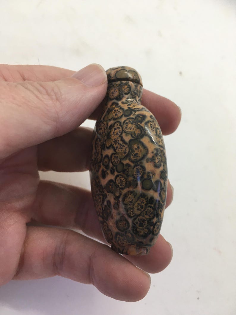 Chinese Leopard Skin Jasper (aka Jaguar Stone) Snuff Bottle - Etsy