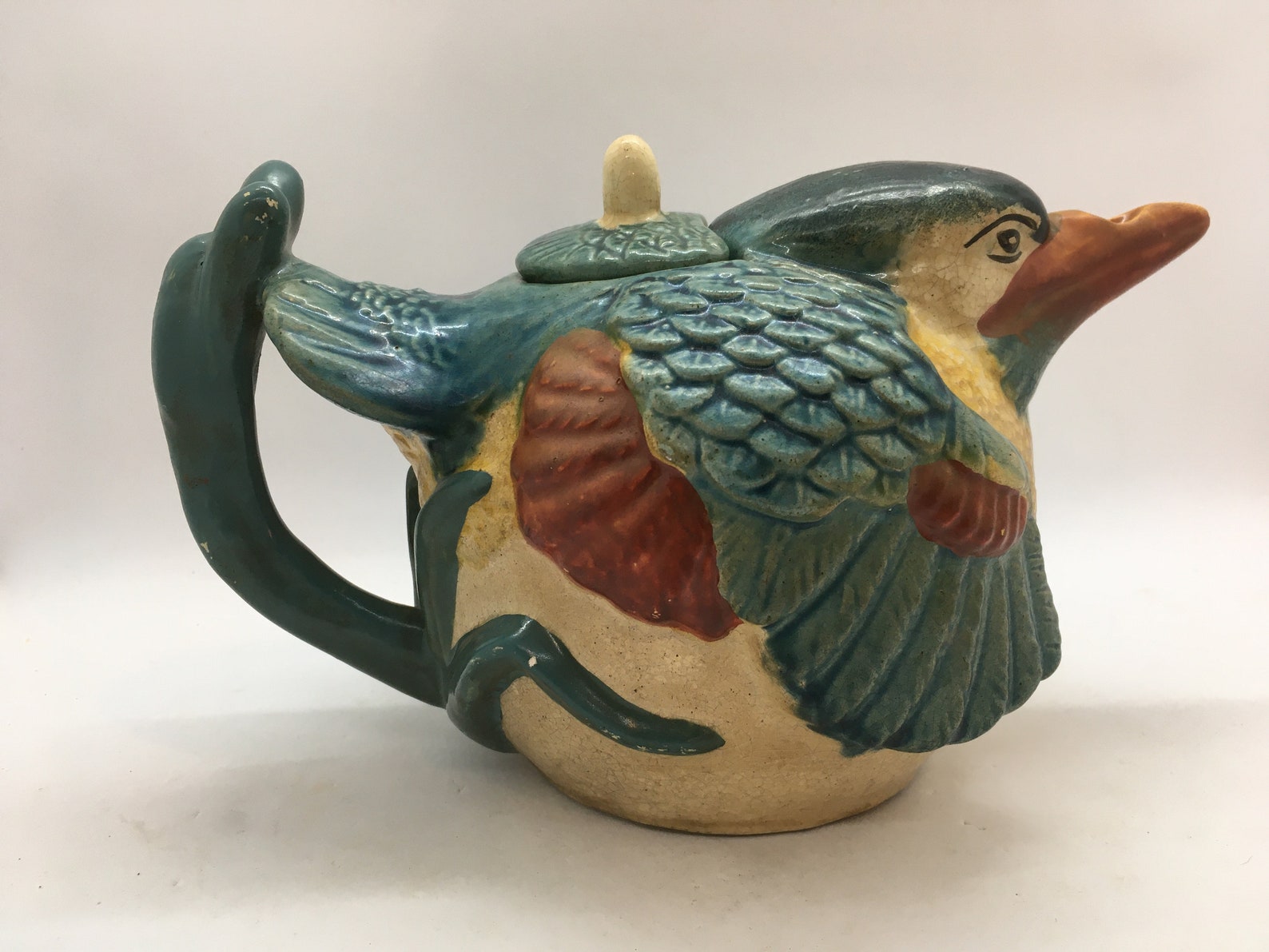 Vintage Chinese Pottery Bird Teapot Novelty Bird Teapot | Etsy