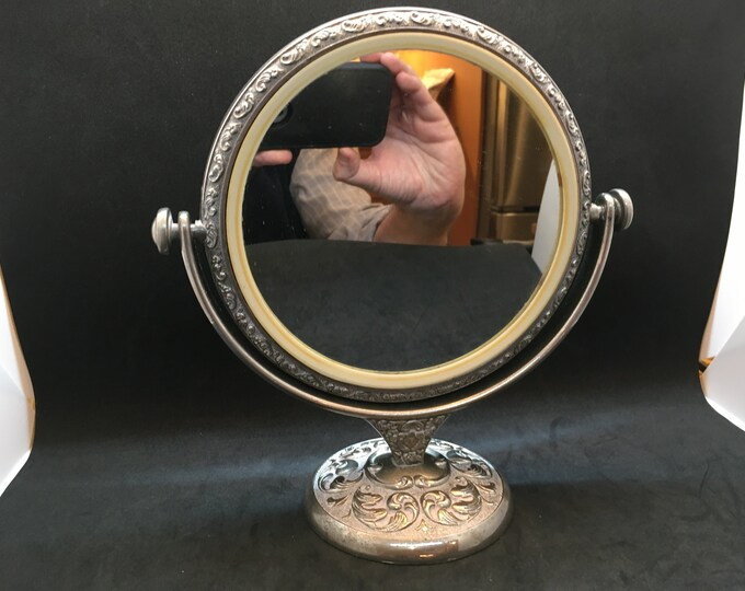 Vintage Ornate Vanity Table Mirror ~ Silver Plate ~ 9" Tall (L1) - Etsy
