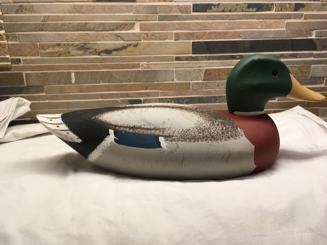 Wolf River Decoys, Antigo, Wisconsin Wood Duck Decoy Large Wooden Duck ...