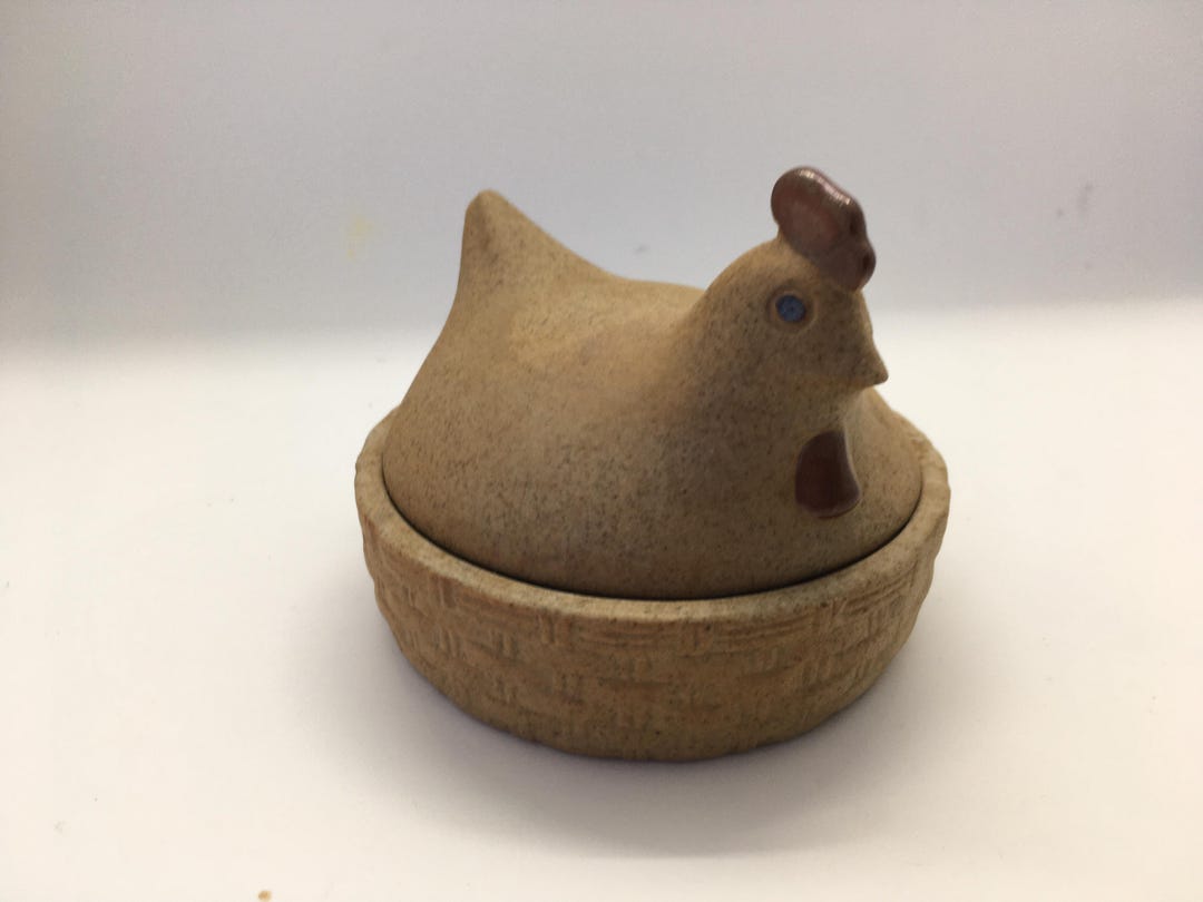 Japanese Terracotta Clay Chicken Trinket Box With Glazed Interior - Etsy