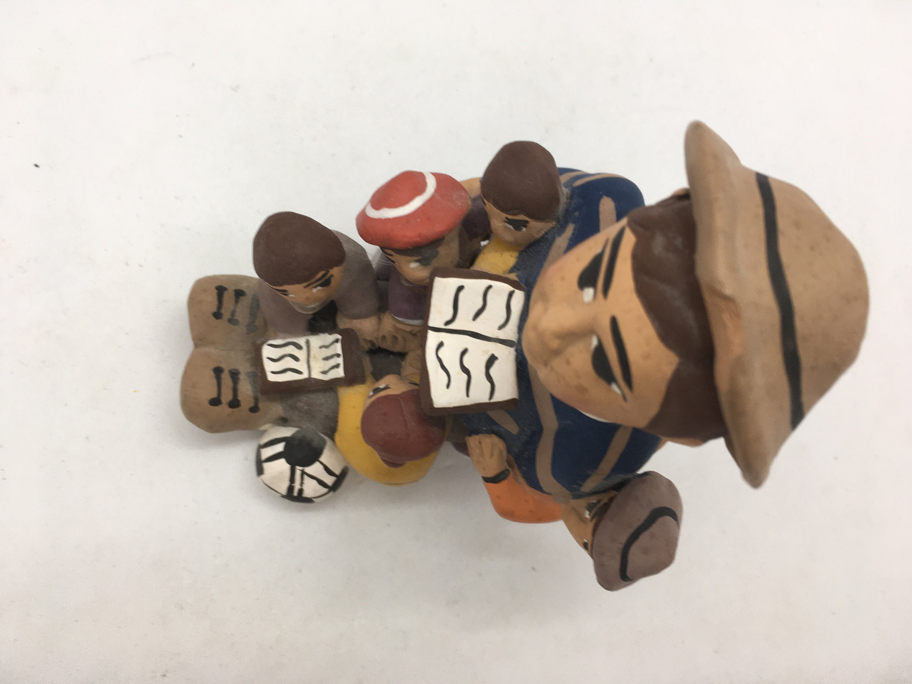 Peru Folk Art Terracotta Clay Storyteller Figure Eleanor | Etsy