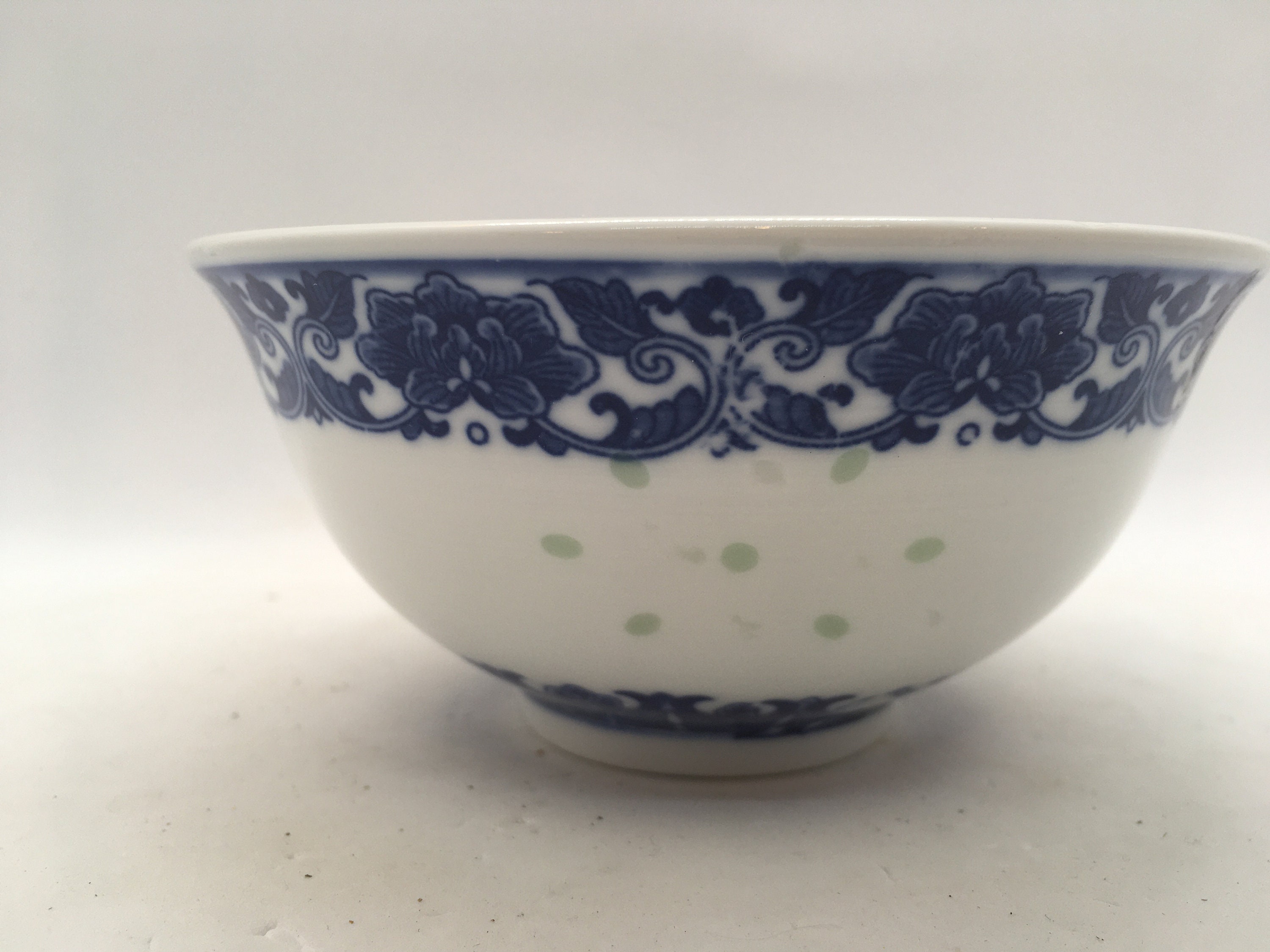 Vintage Chinese Porcelain Blue and White Rice Grain Pattern | Etsy