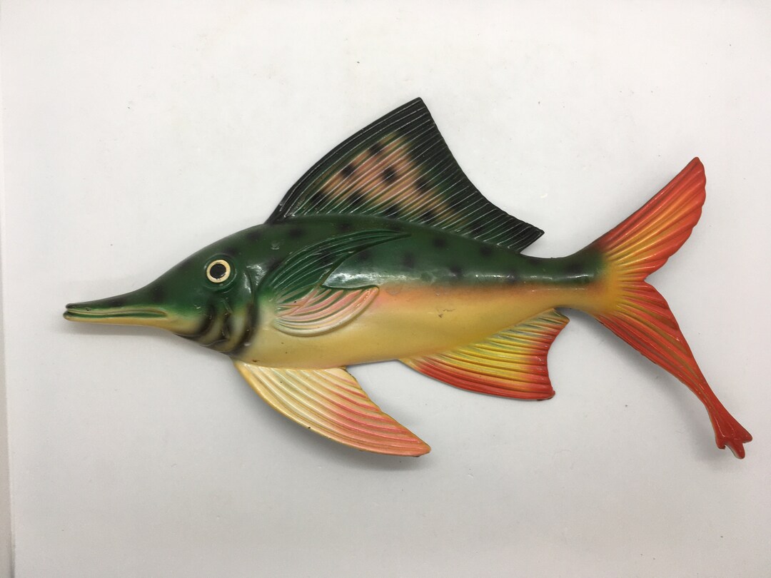 Vintage Lacquer Plastic Sea Fish Plaque Wall Hanging - Etsy
