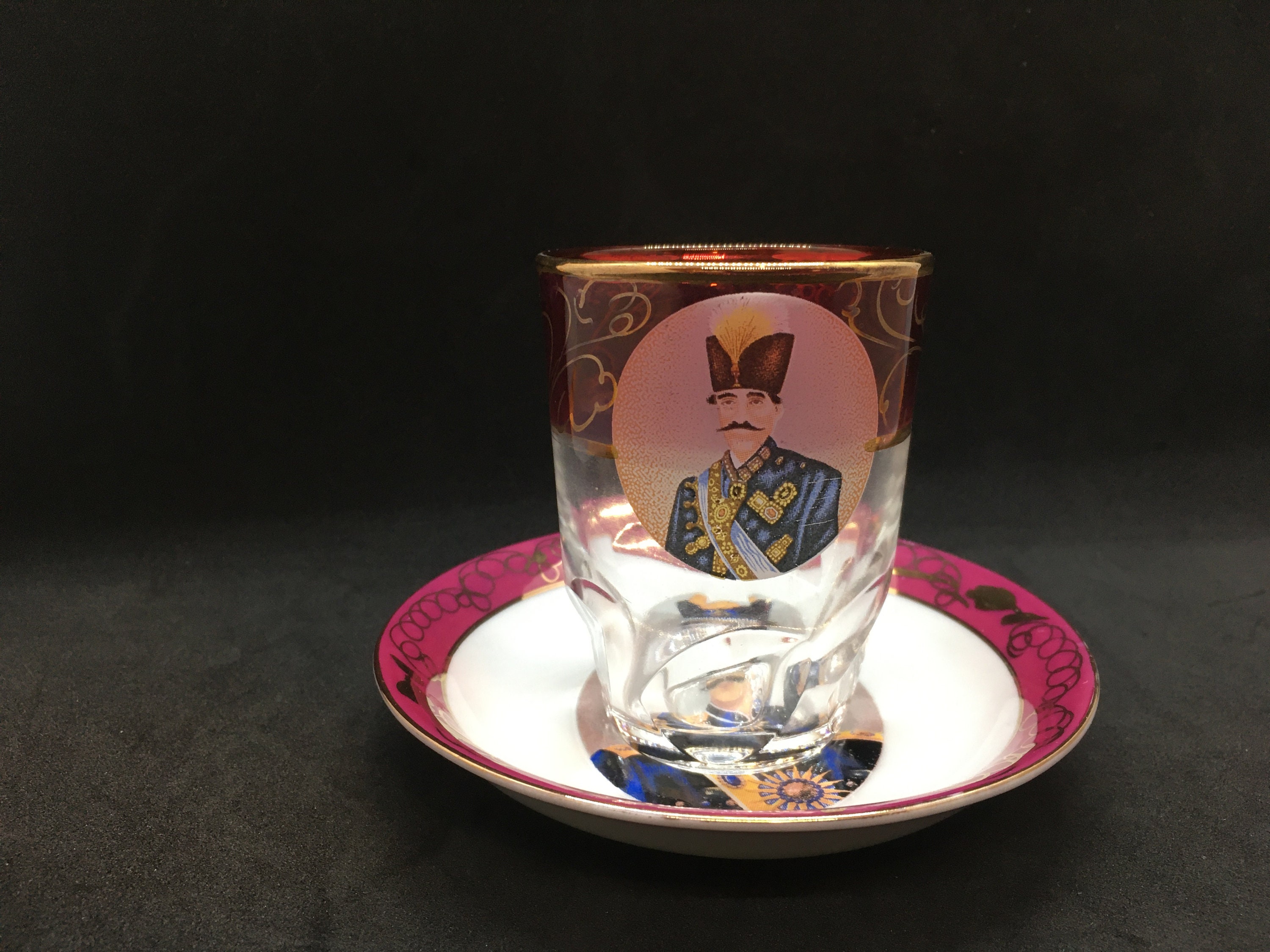 Vintage Persian Qajar Nassruddin Shah Tea Glass and Porcelain | Etsy