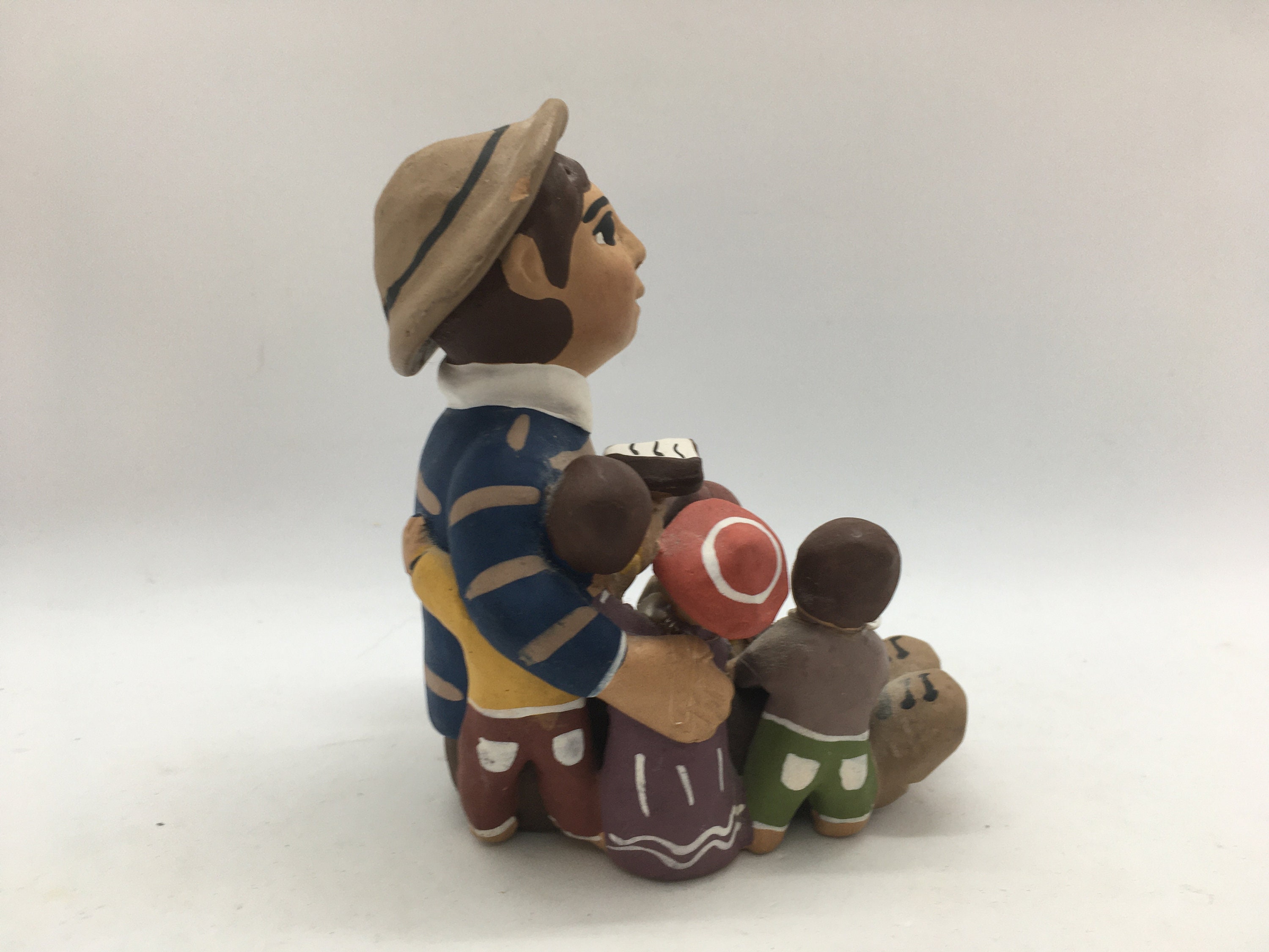 Peru Folk Art Terracotta Clay Storyteller Figure Eleanor | Etsy