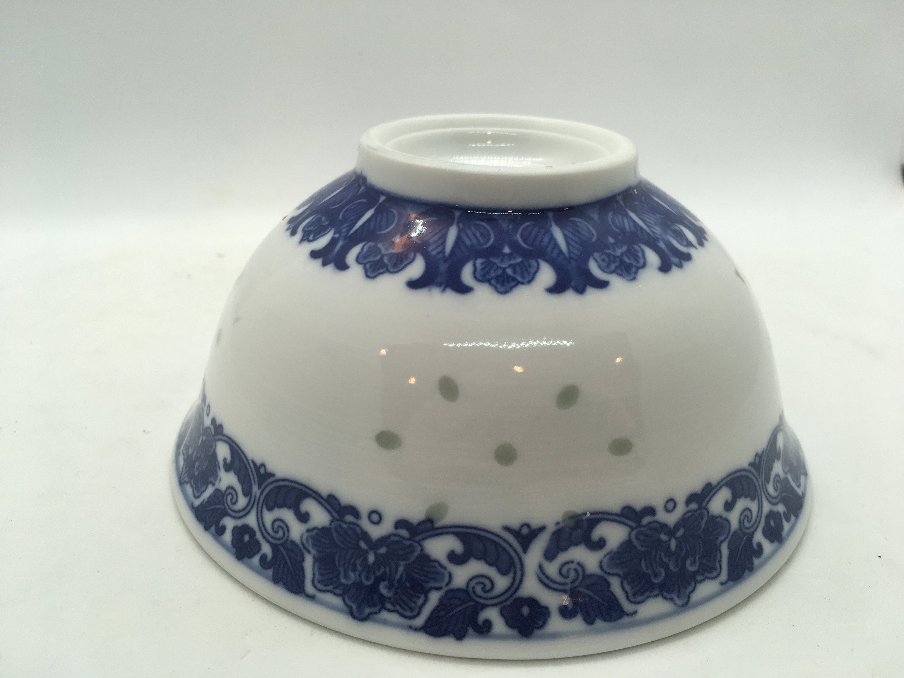 Vintage Chinese Porcelain Blue and White Rice Grain Pattern | Etsy