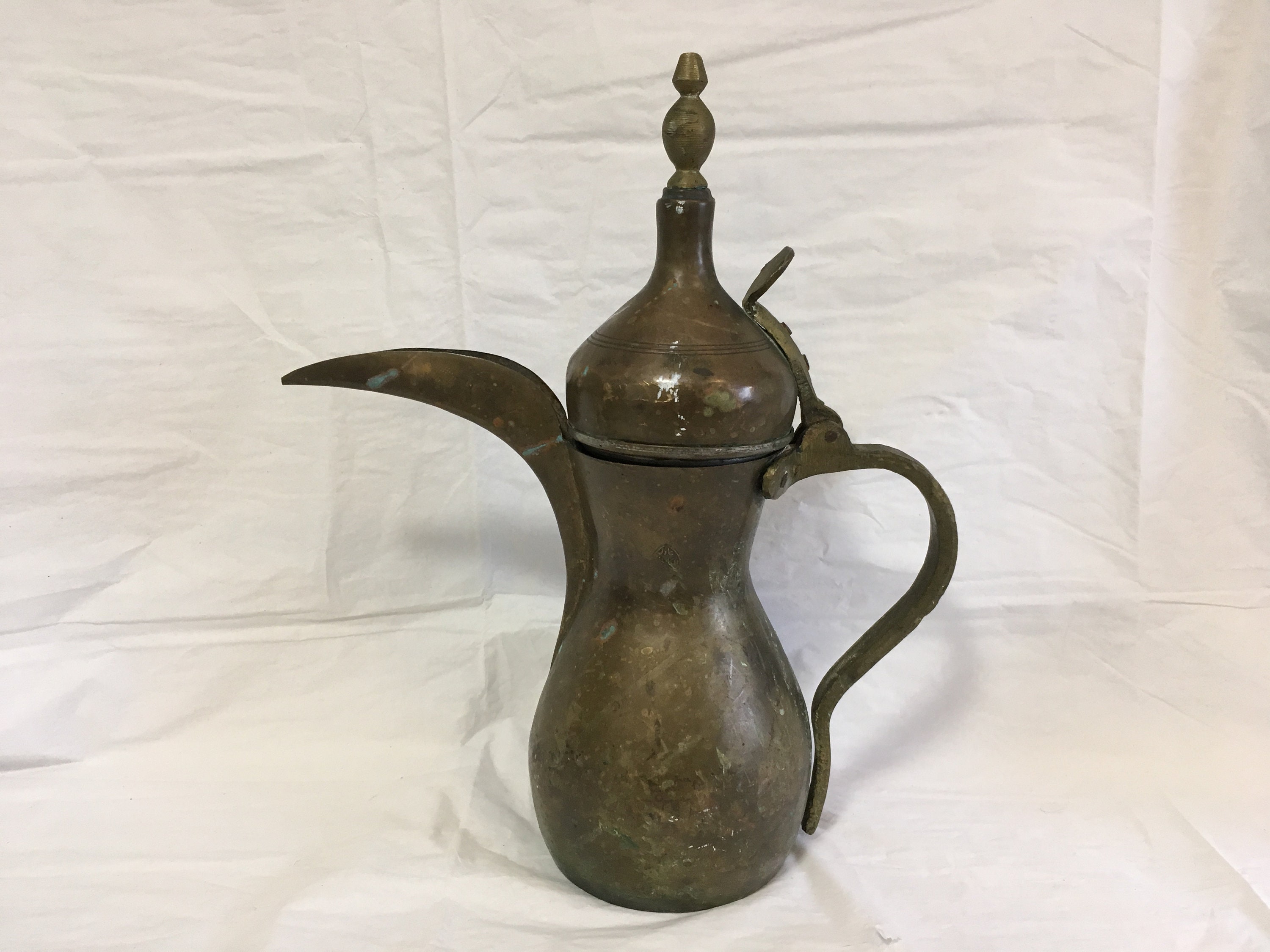 Vintage Islamic Brass Dallah Coffee Pot Vintage Middle Eastern Arabic ...