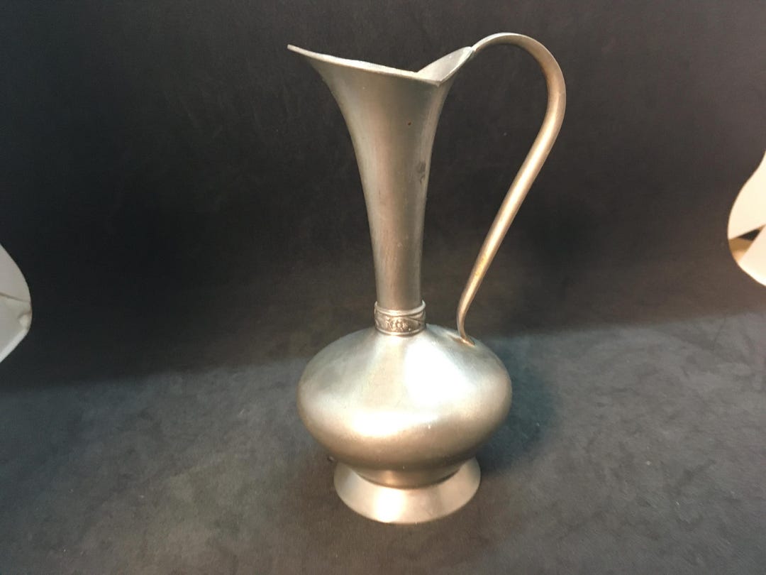 Norwegian Pewter Vase Pitcher ~ Hagness 227 ~ 5.5" Tall ~ Made Norway ...