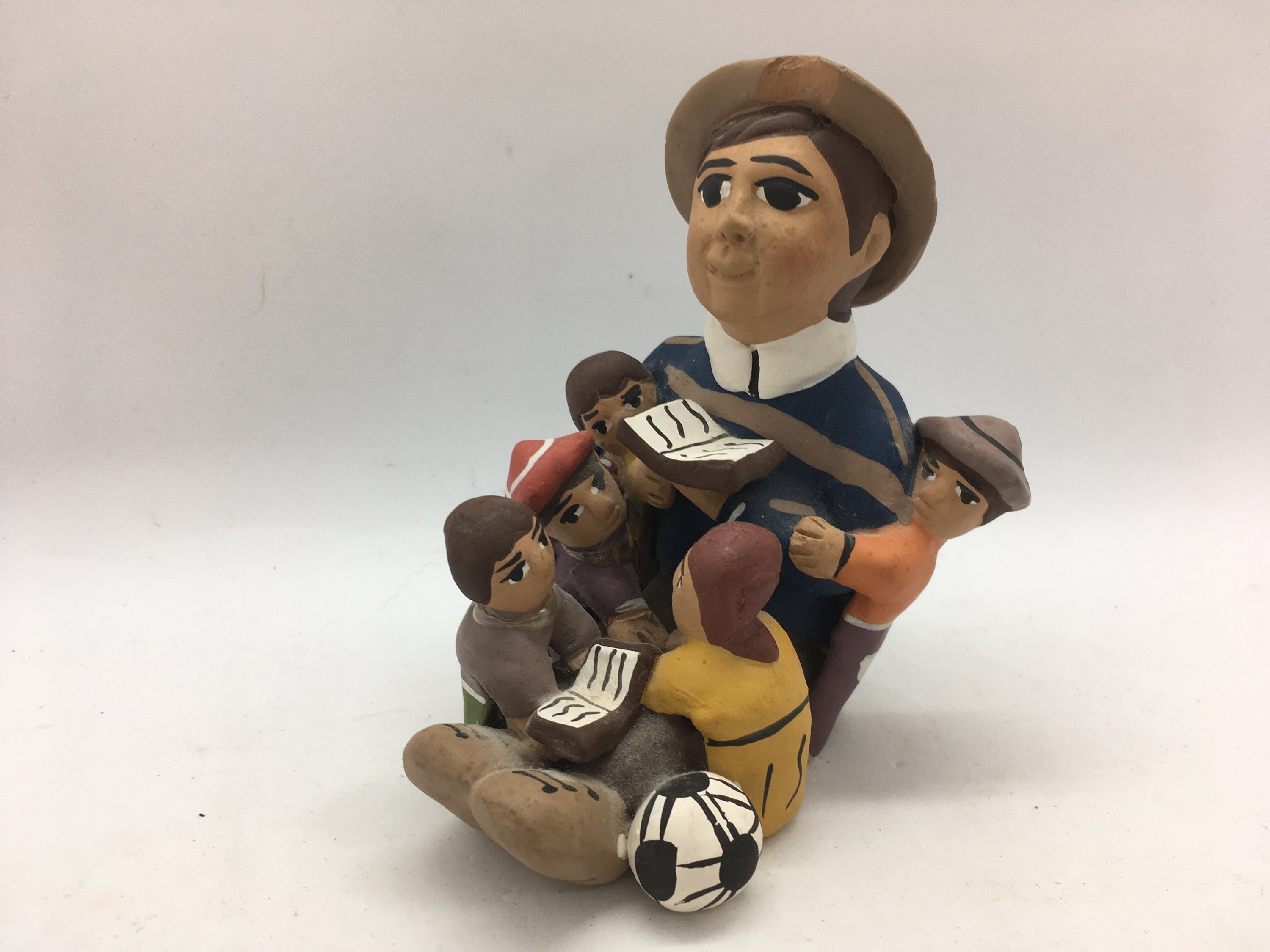 Peru Folk Art Terracotta Clay Storyteller Figure Eleanor | Etsy