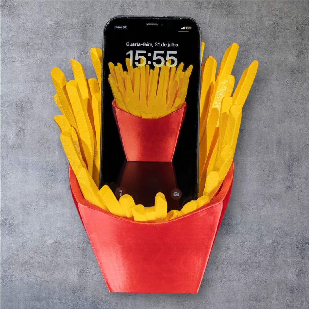3D Printed French Fries / Fry Cell Phone Stand / Phone Holder - Etsy